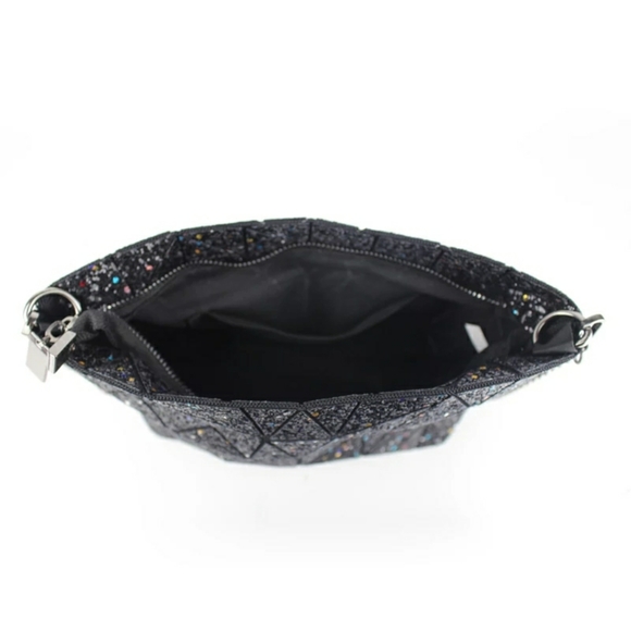 BSH Boutique | Bags | 3xhp Cosmic Black Glitter Crossbody Purse Bag ...